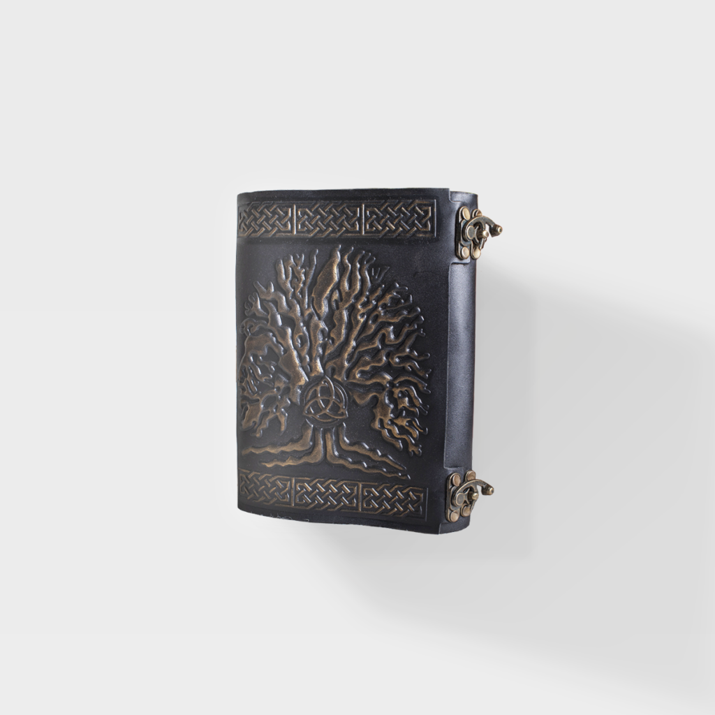 Ancient Mystic Tree of Life Journal – 9×6 – Black Large Leather Journal ...